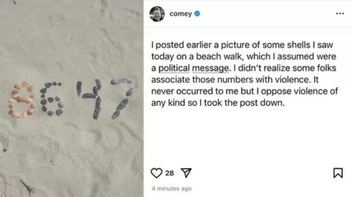 「86＝排除、47＝トランプ」コミー前FBI長官がSNSに投稿した数字の意味に、政界が騒然となっている